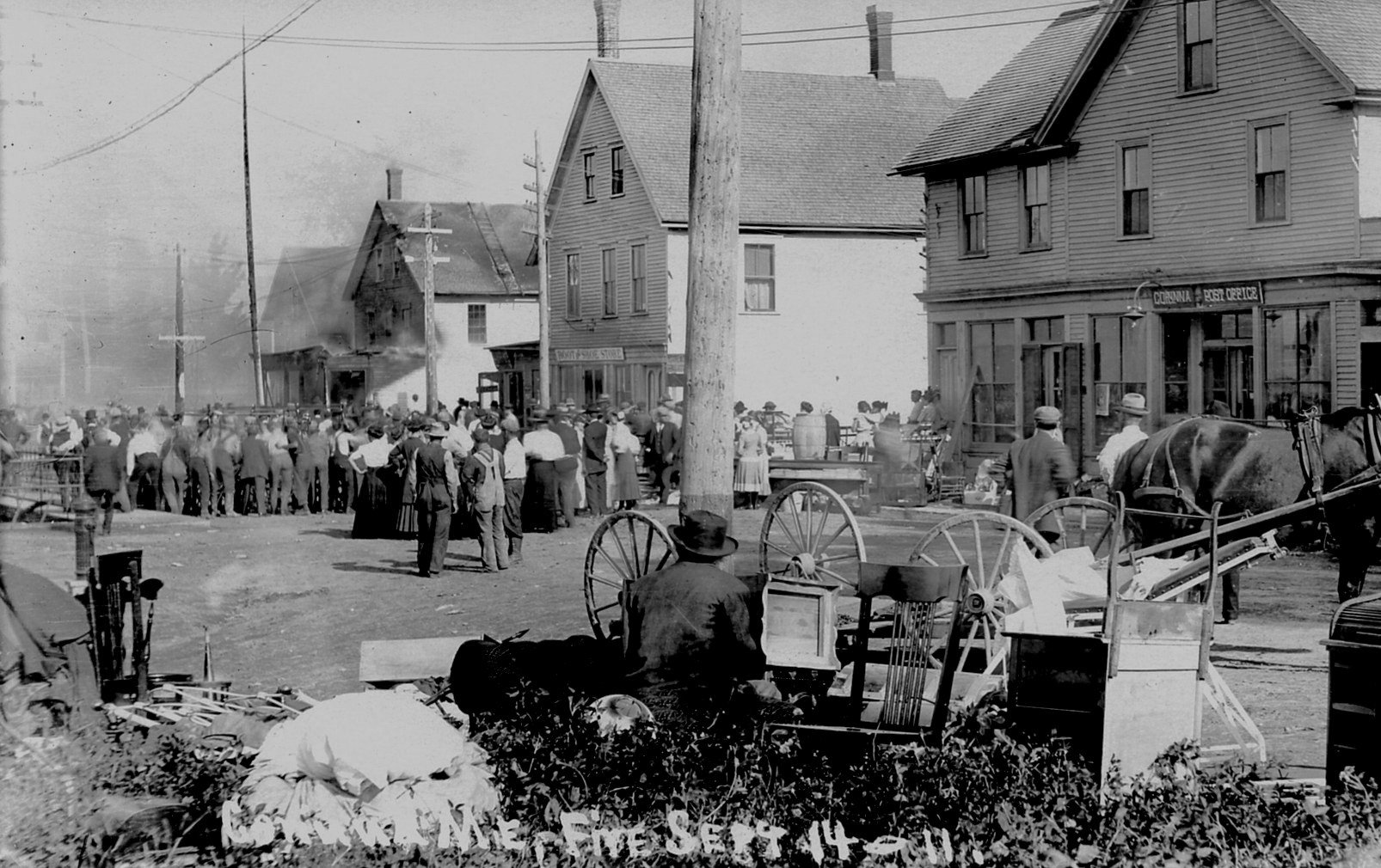 During the 1911 fire – Levi Stewart Private Library Museum